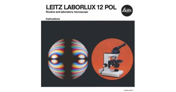 Leitz laborlux 12 pol routine microscope instructions